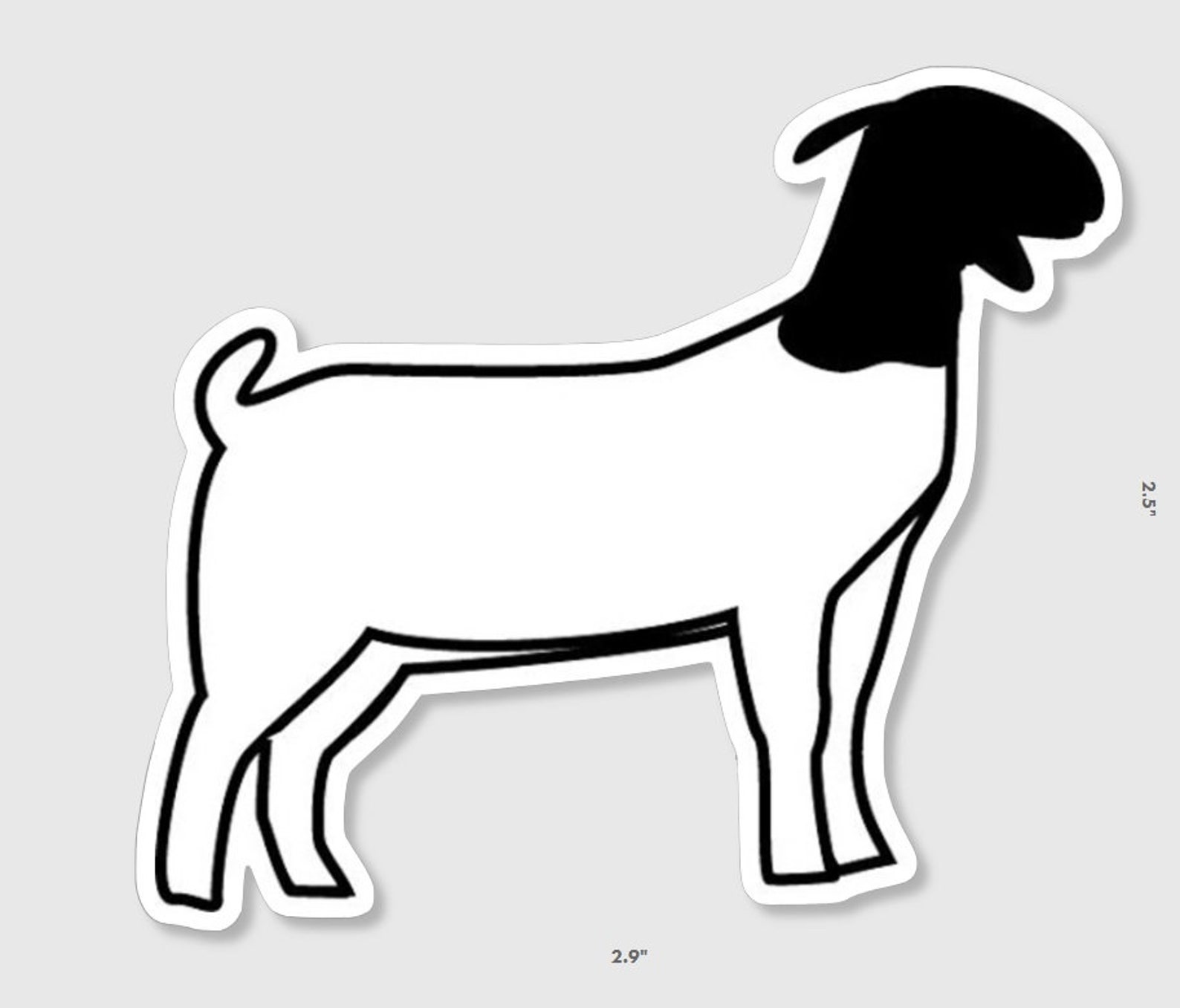 Stockshow Goat Boer Goat Vinyl Weatherproof Sticker for | Etsy