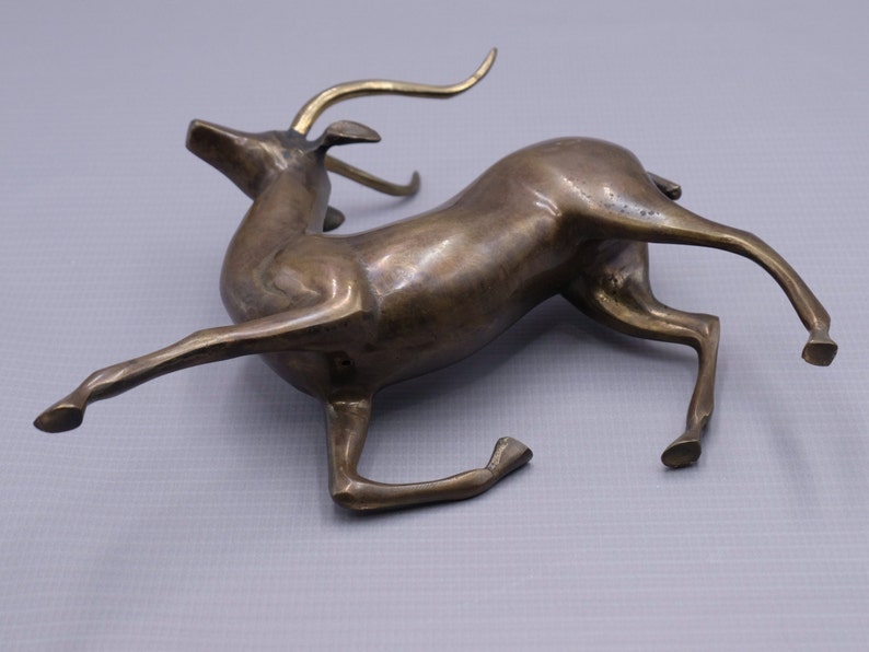 MCM Bronze Brass Gazelle Antelope Impala Oryx Deer Statue Elegant ...