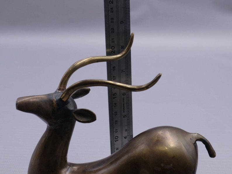 MCM Bronze Brass Gazelle Antelope Impala Oryx Deer Statue Elegant ...