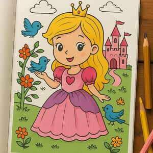 Princess Coloring Pages for Girls – 15 Printable Activity Sheets for ...