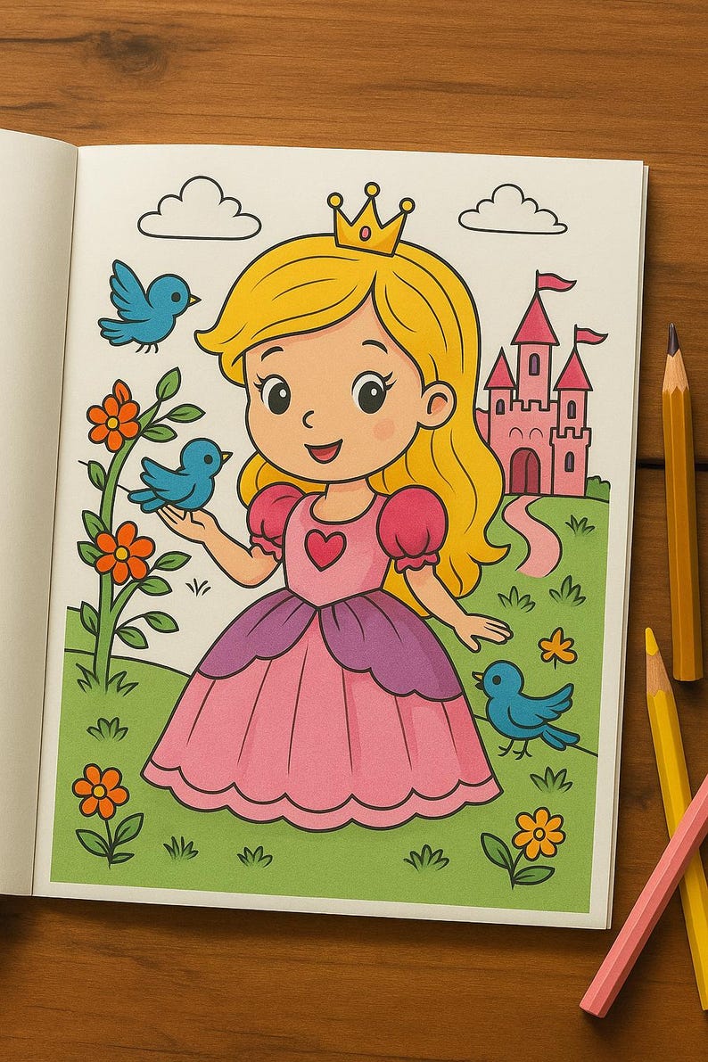 Princess Coloring Pages for Girls – 15 Printable Activity Sheets for ...