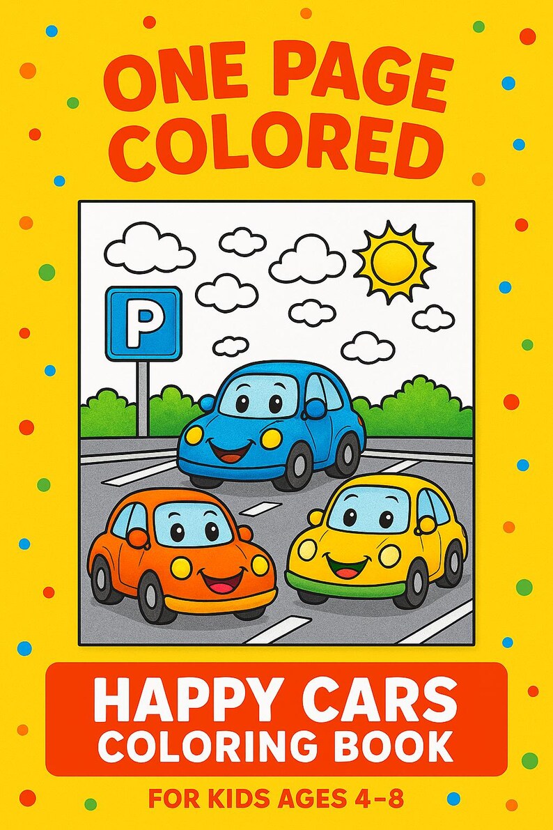 Cars Coloring Pages for Kids: 17 Vehicle Printable Sheets (PDF Download ...