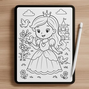 Princess Coloring Pages for Girls – 15 Printable Activity Sheets for ...
