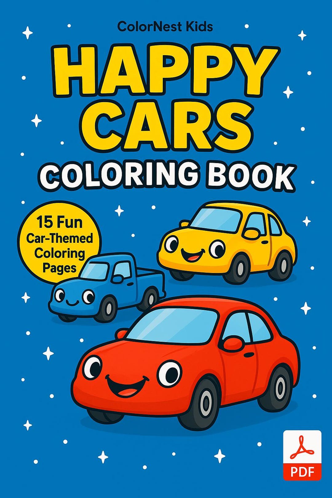Printable Cars Coloring Pages for Kids – 15 PDF Vehicle Sheets | Trucks ...