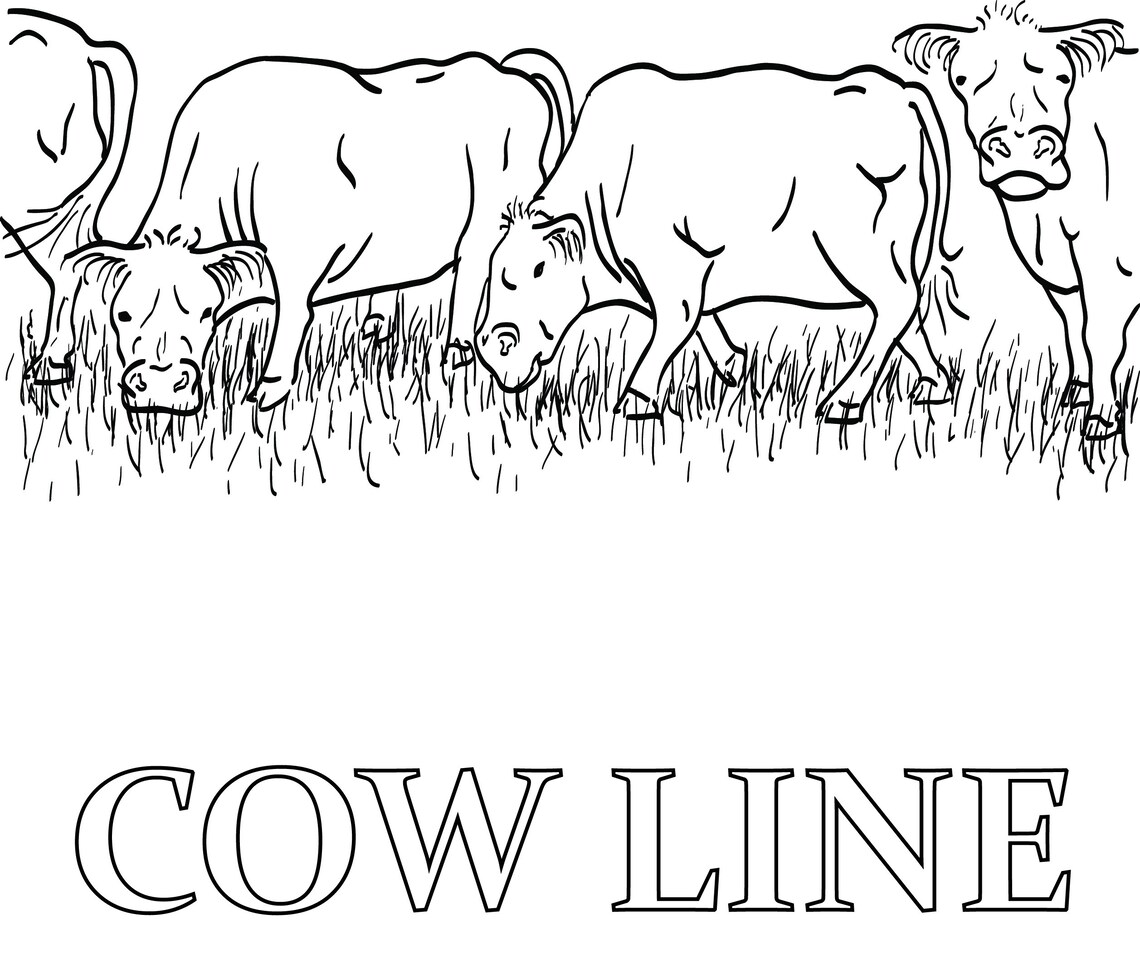 Farmyard Line Art Digital, Clip Art, Color Book Pages - Farm Animals - Etsy