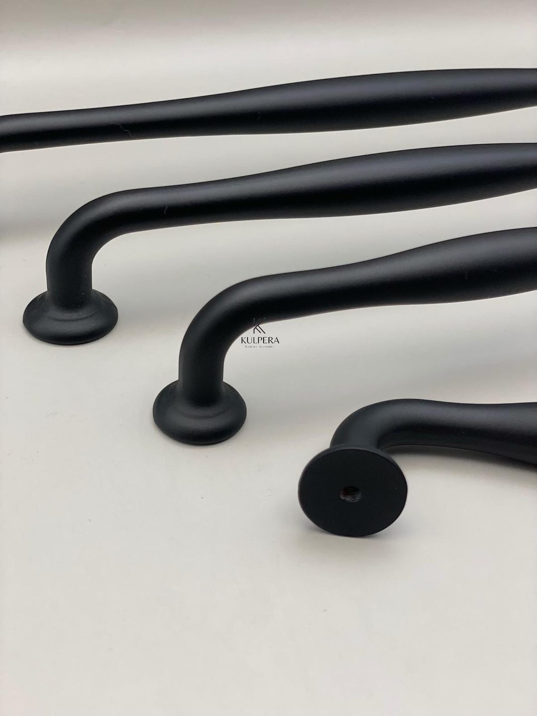 Oba Black Cabinet Handles, Modern Kitchen and Dresser Pulls - Etsy