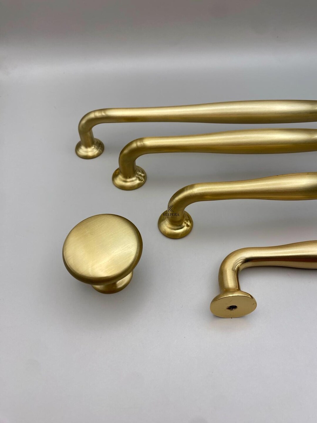 Solid Brass Gold Cabinet Pulls, Luxury Kitchen Hardware - Etsy