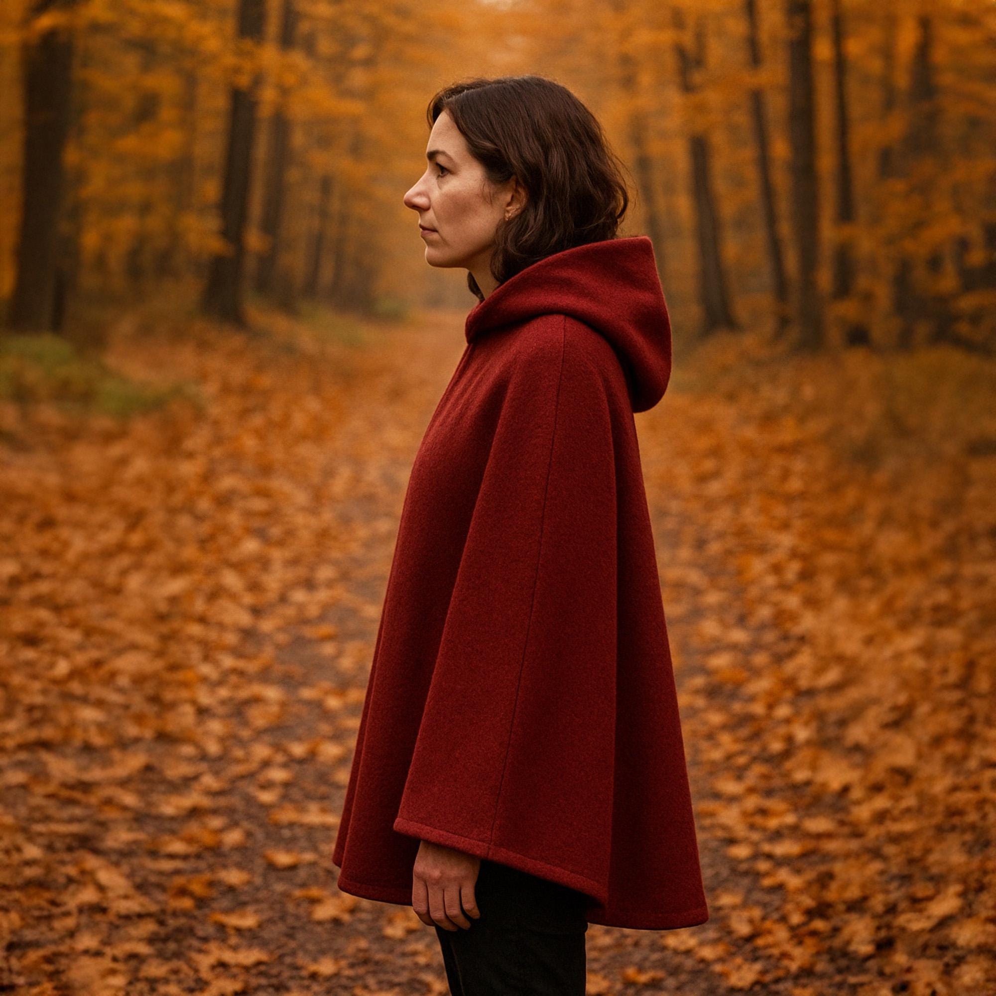 Cloak With Tie Neck Sewing Pattern PDF, Reversible Cape With Tie Neck ...