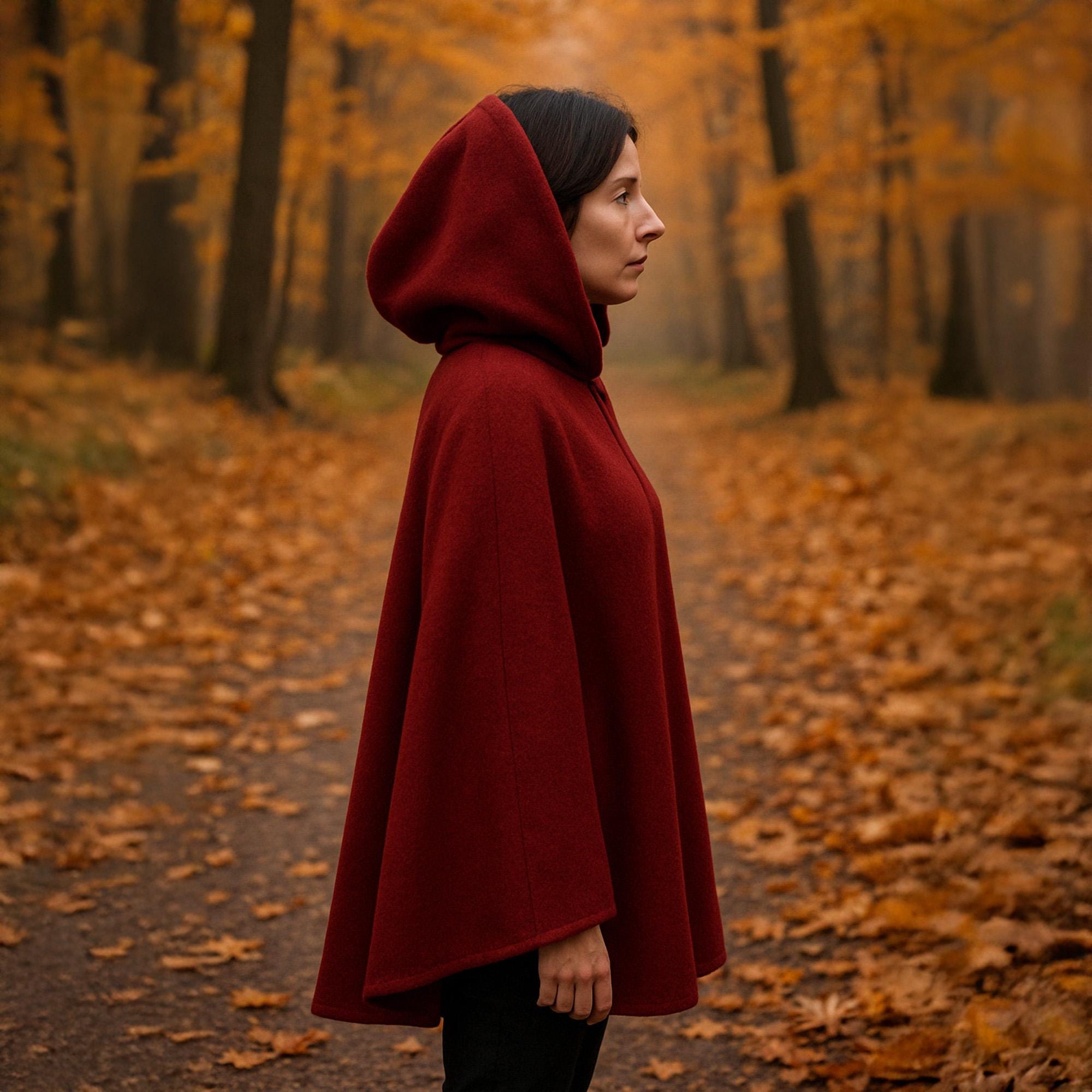 Cloak With Tie Neck Sewing Pattern PDF, Reversible Cape With Tie Neck ...