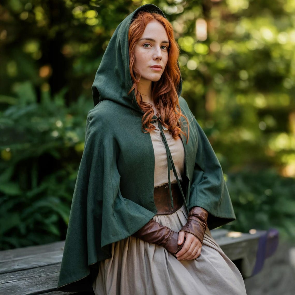 Classic Short Hooded Cape Sewing Pattern PDF, Short Hooded Cloak With ...