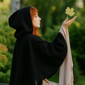 Classic Short Hooded Cape Sewing Pattern PDF, Short Hooded Cloak With ...