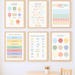 Preschool Wall Art Printable Set | Homeschool Learning Posters | Pastel ...