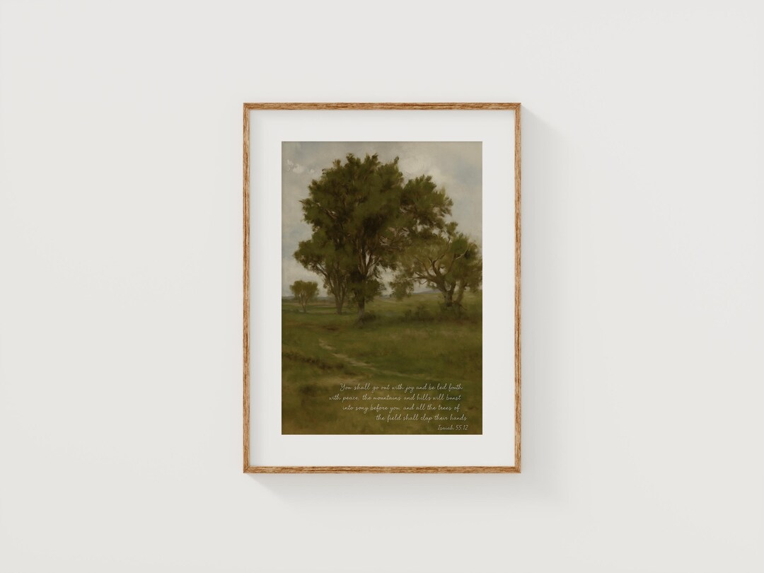 Isaiah 55:12 Christian Wall Art – Scripture Digital Download | Trees of ...