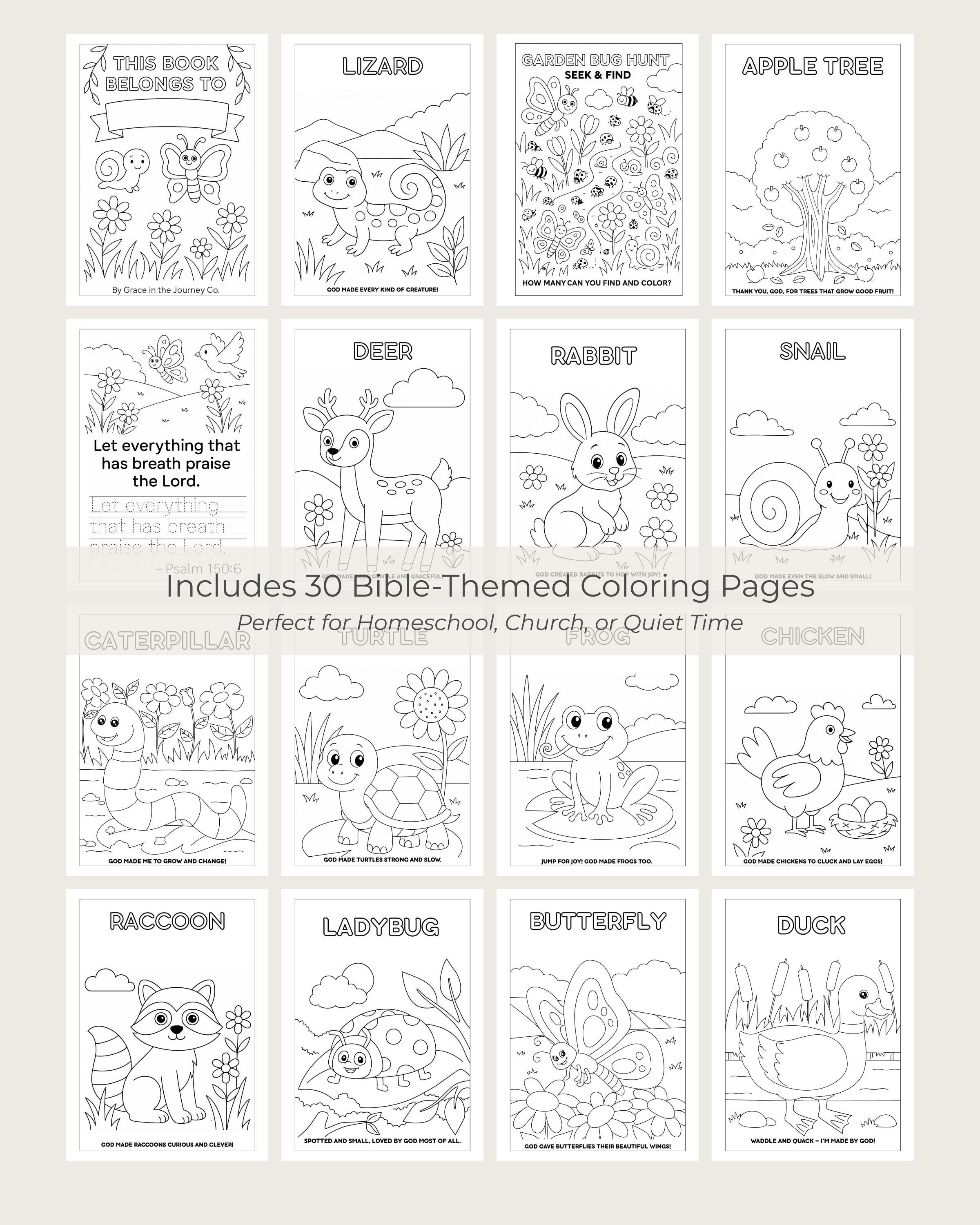 Christian Coloring Pages for Kids | Bible Verse Printables Ages 2–10 ...