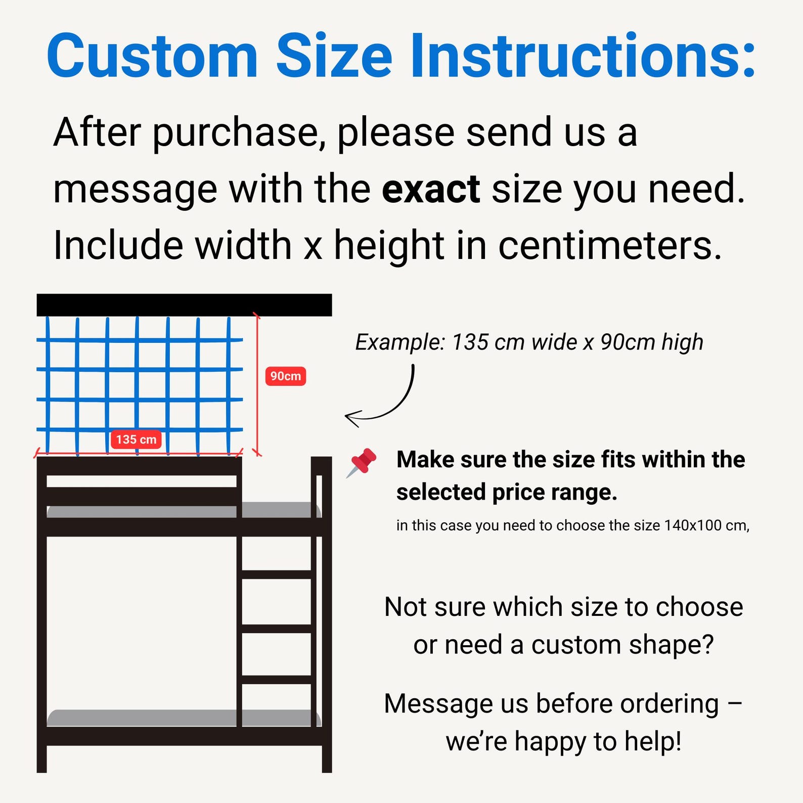 Handmade Rope Safety Net for Bunk Beds & Lofts – Custom Size Child ...