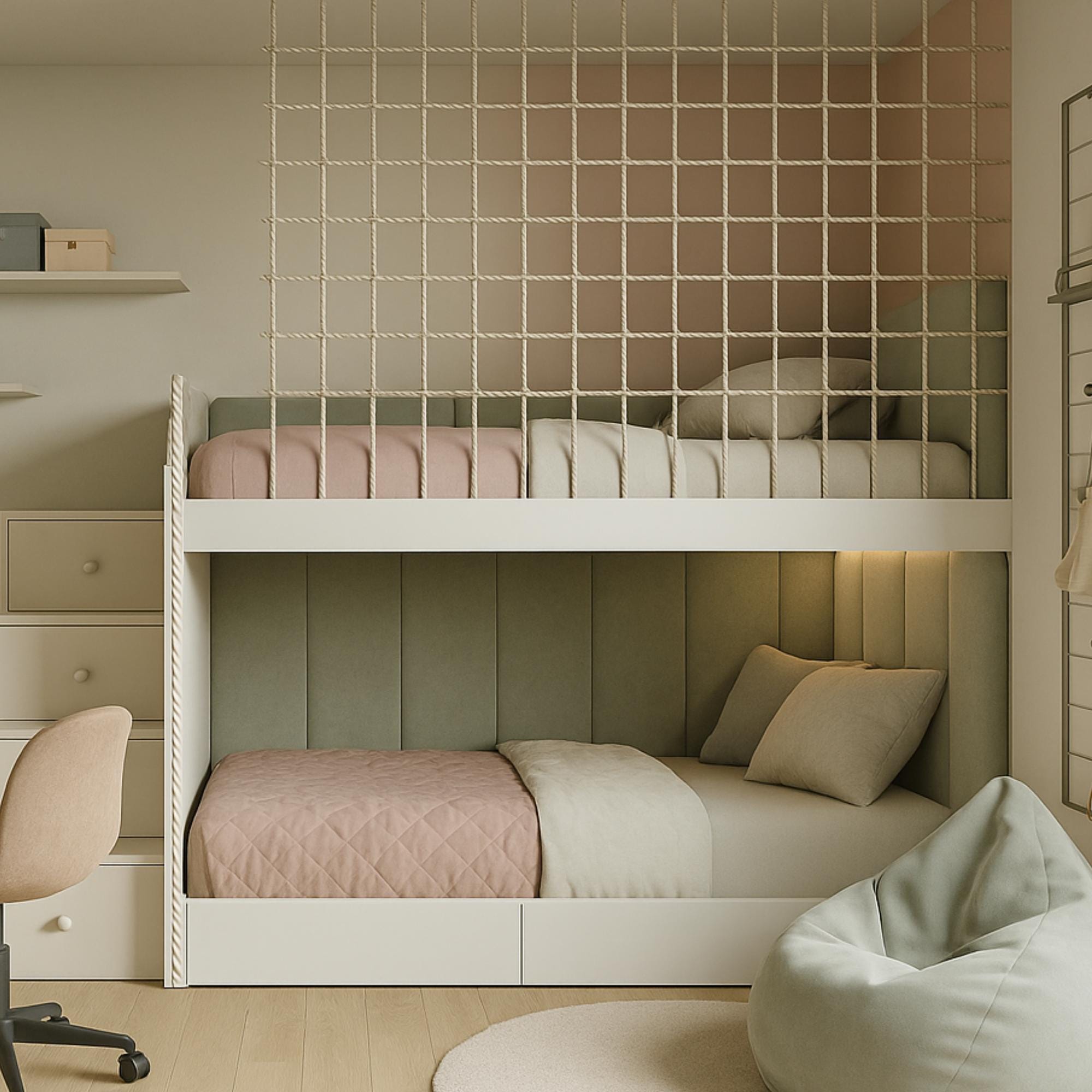 Handmade Rope Safety Net for Bunk Beds & Lofts – Custom Size Child ...