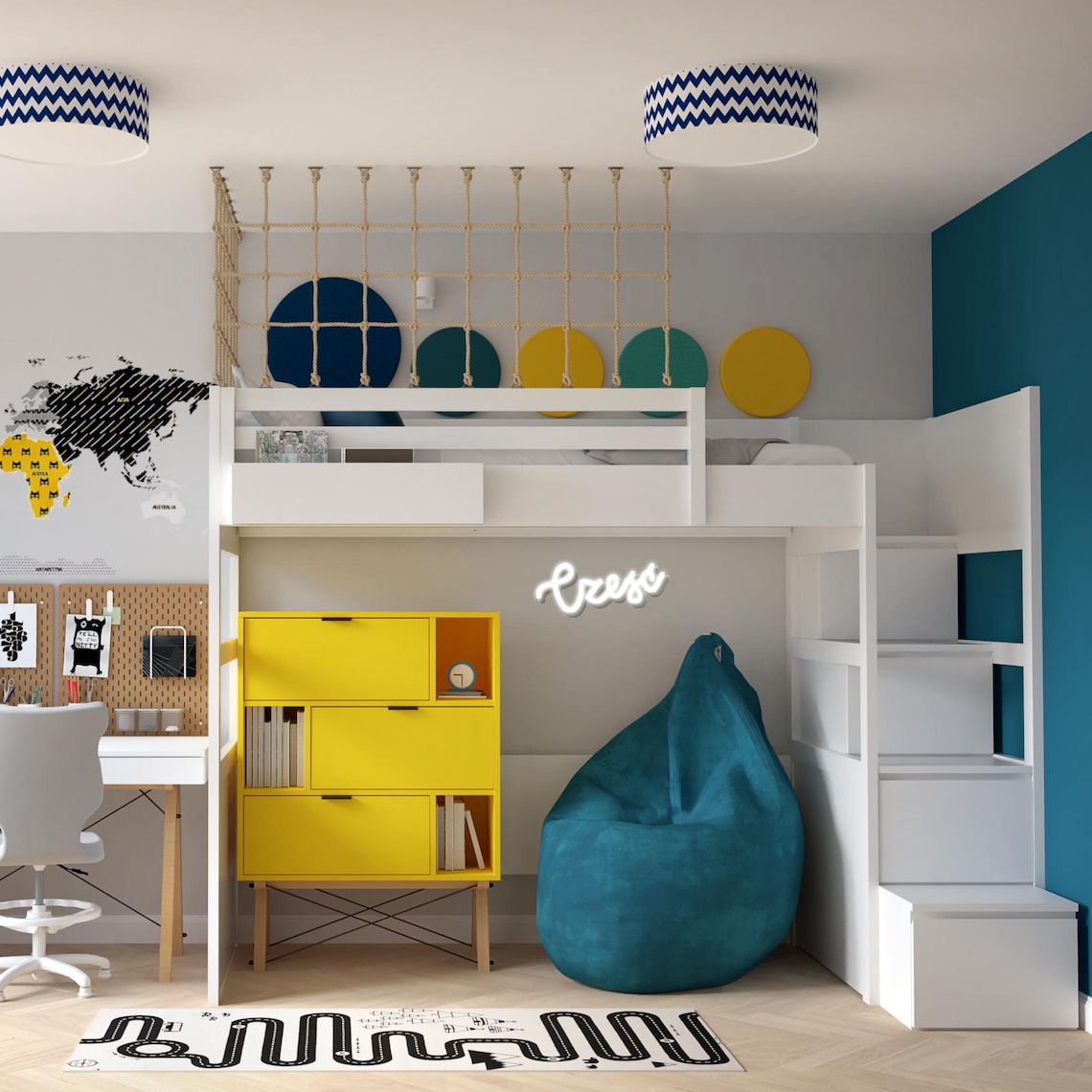 Handmade Rope Safety Net for Bunk Beds & Lofts – Custom Size Child ...