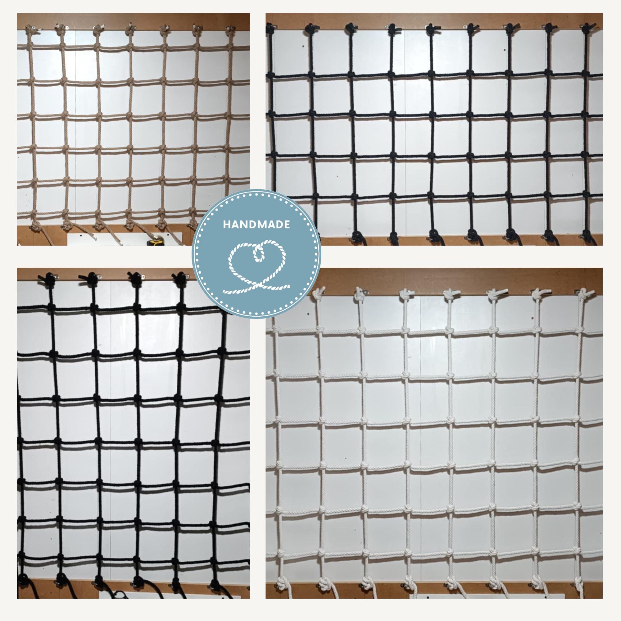 Handmade Rope Safety Net for Bunk Beds – Custom Size Montessori ...