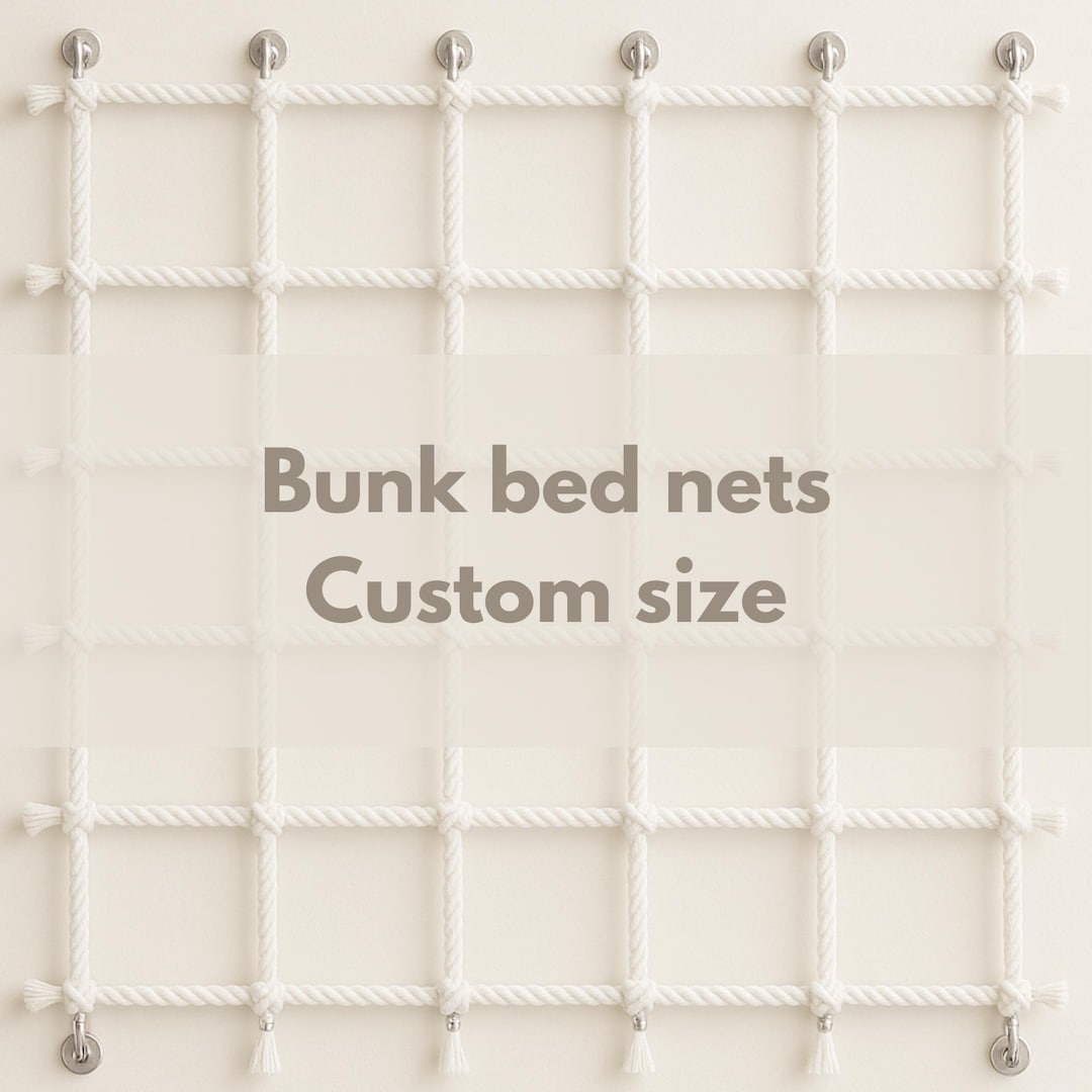 Handmade Rope Safety Net for Bunk Beds & Lofts – Custom Size Child ...