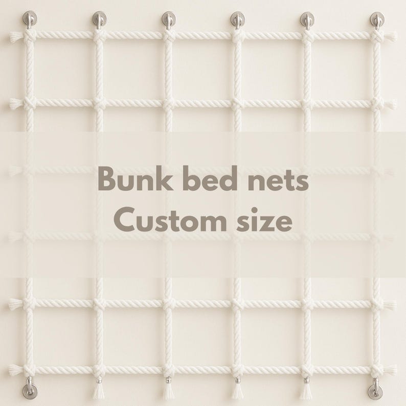 Handmade Rope Safety Net for Bunk Beds & Lofts – Custom Size Child ...