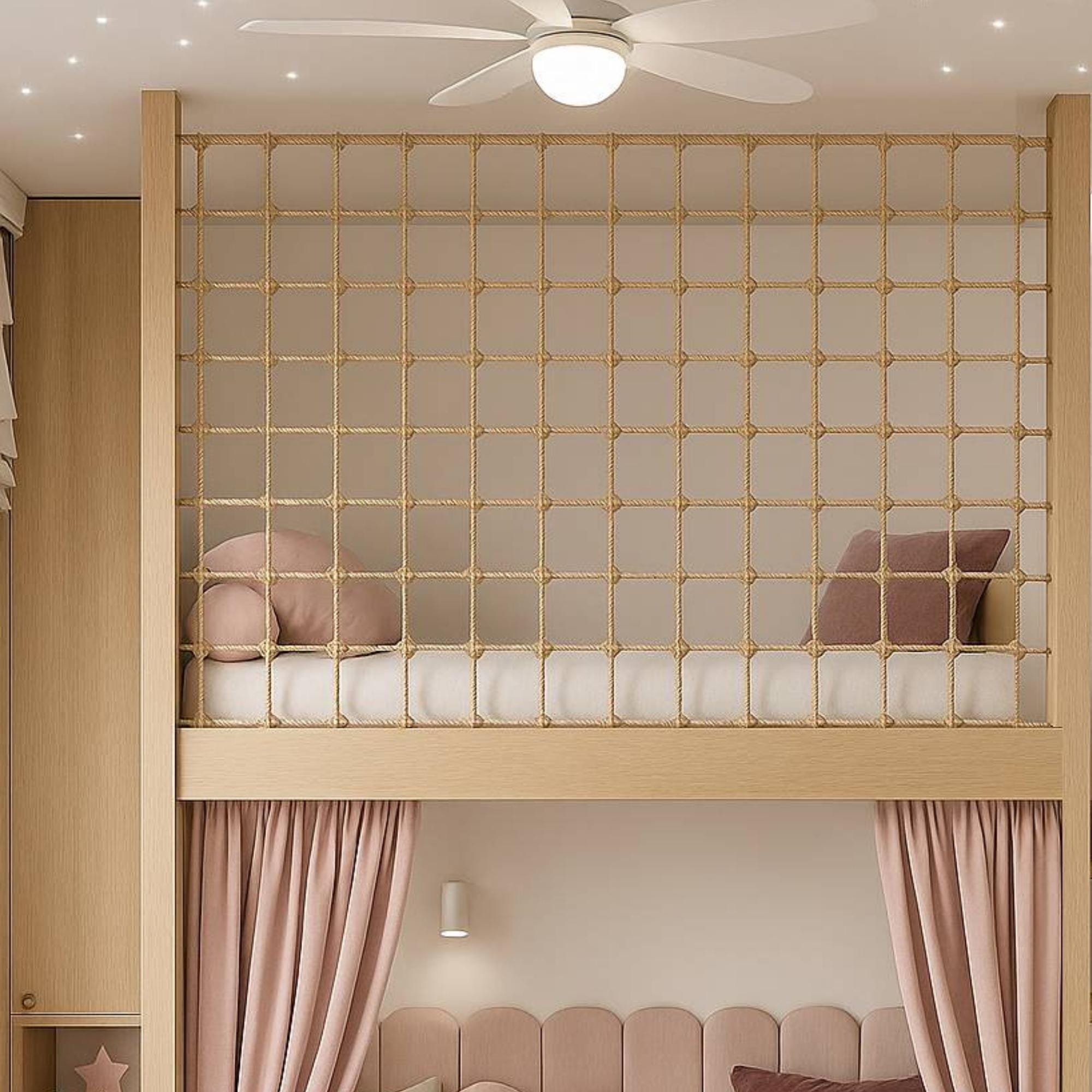 Handmade Bunk Bed Safety Net | Custom Rope Guardrail - Etsy