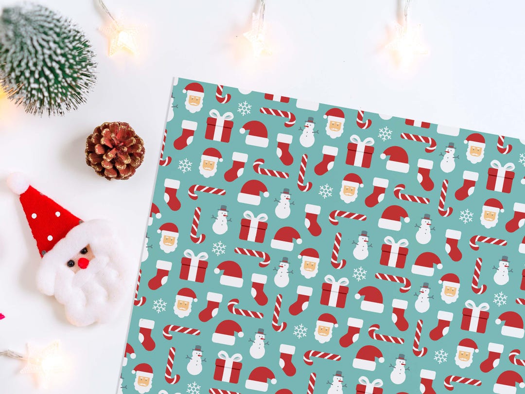 Pink Christmas Wrapping Paper Roll, Holiday Packaging - Etsy