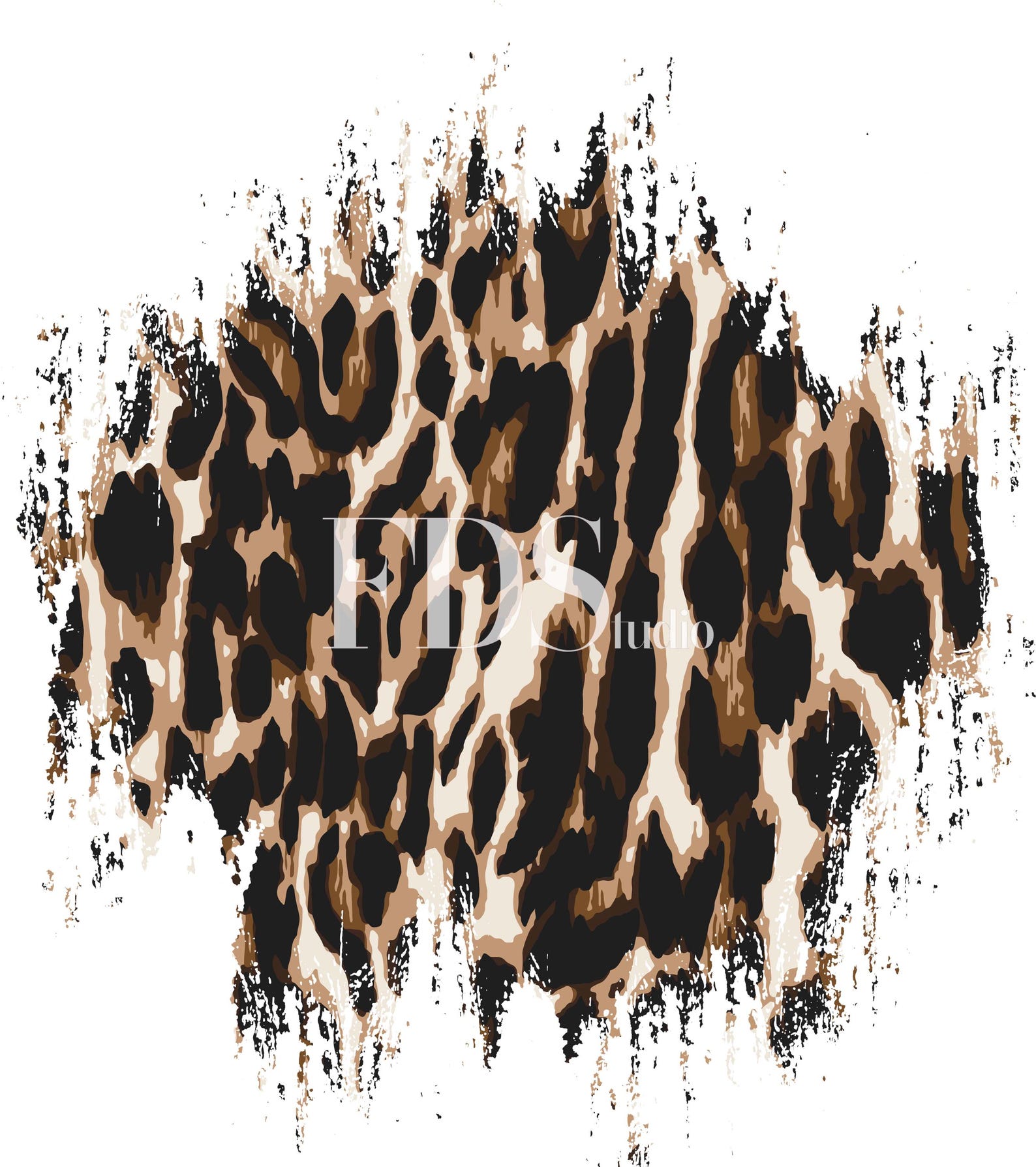 Leopard Print PNG – Grunge Animal Pattern Sublimation Design – Wild ...