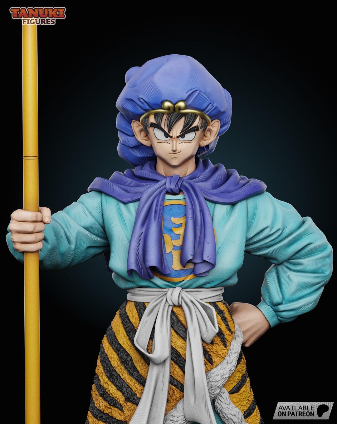 Goku Saiyuki Style - 3D Printed Resin Figure | Tanuki Figures | Dragon ...