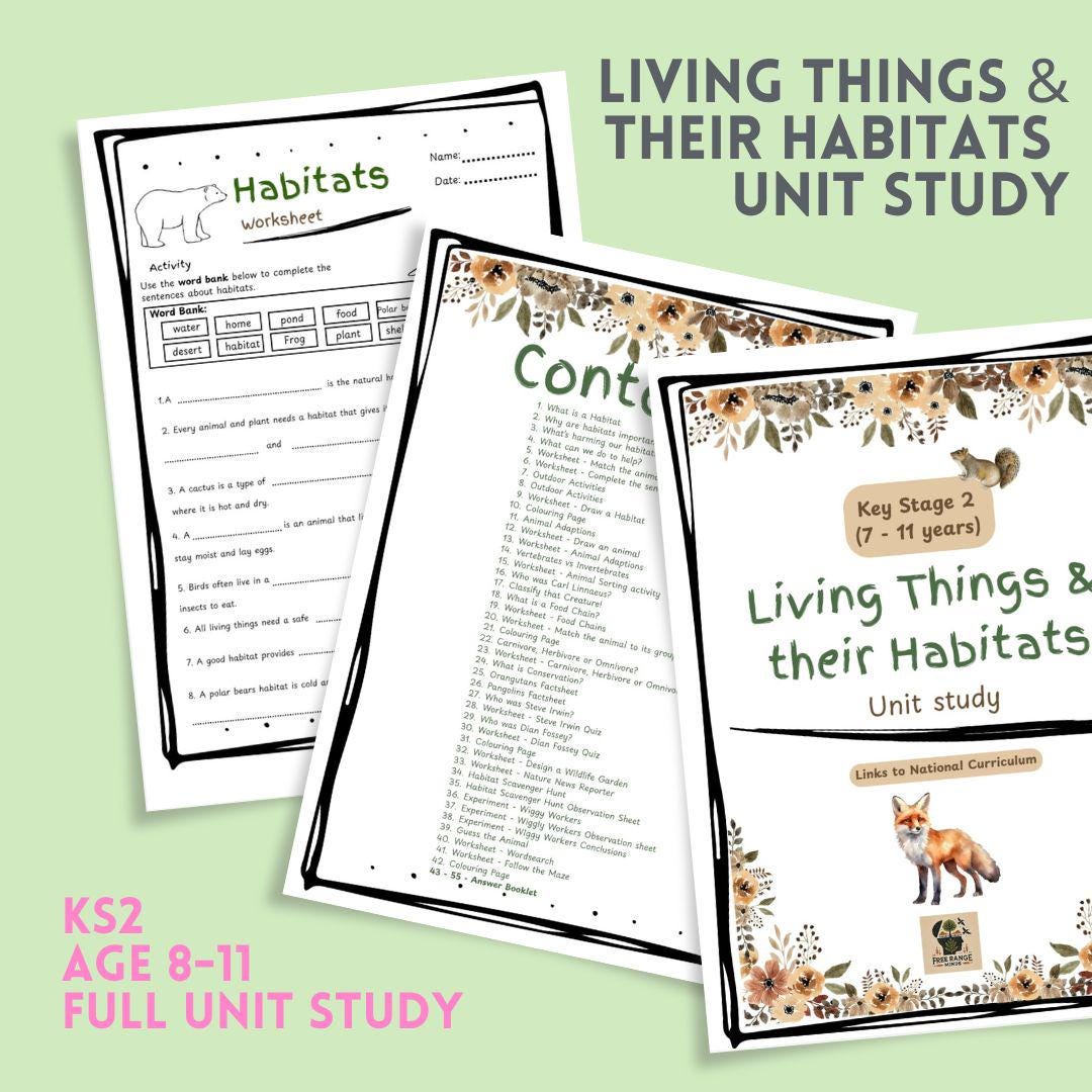 KS2 Living Things and Their Habitats Worksheets | Science Activities ...