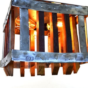 Wine Barrel Ceiling Light Khamara Made From Reclaimed - Etsy