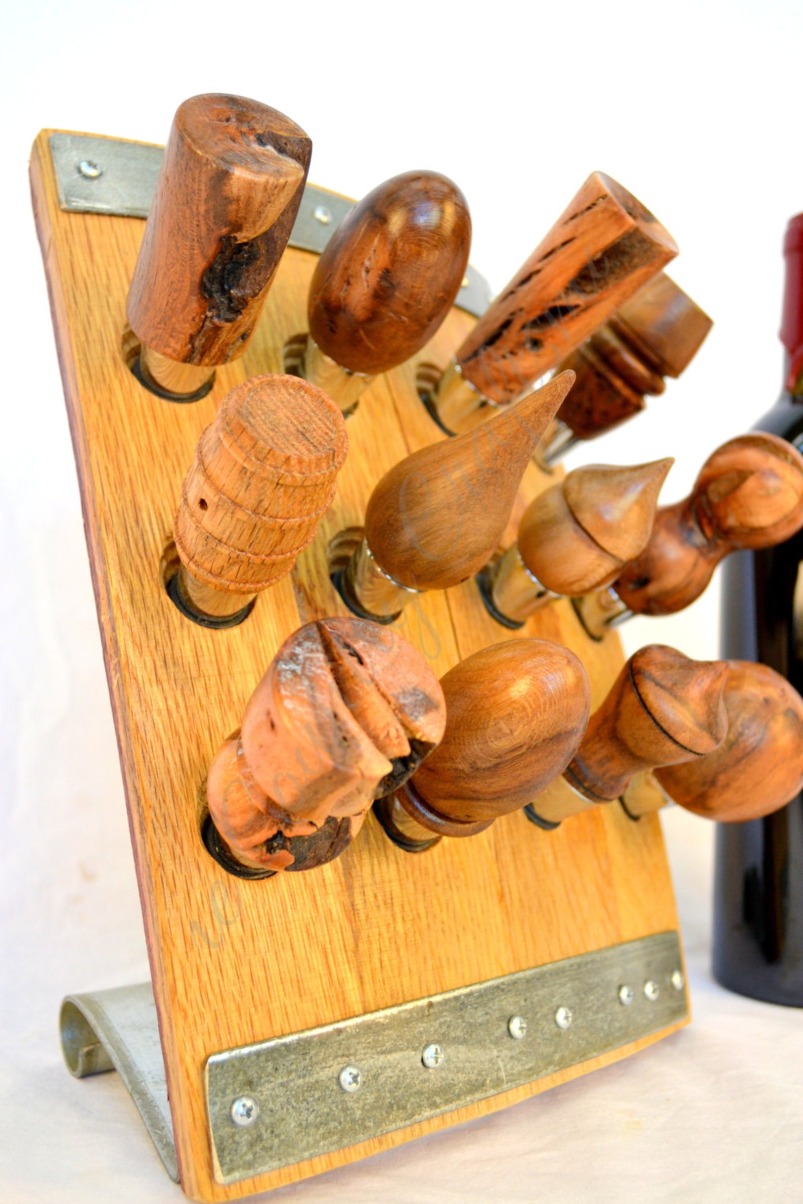 Wine Bottle Stopper Display Vintner's Dozen 2 Made - Etsy