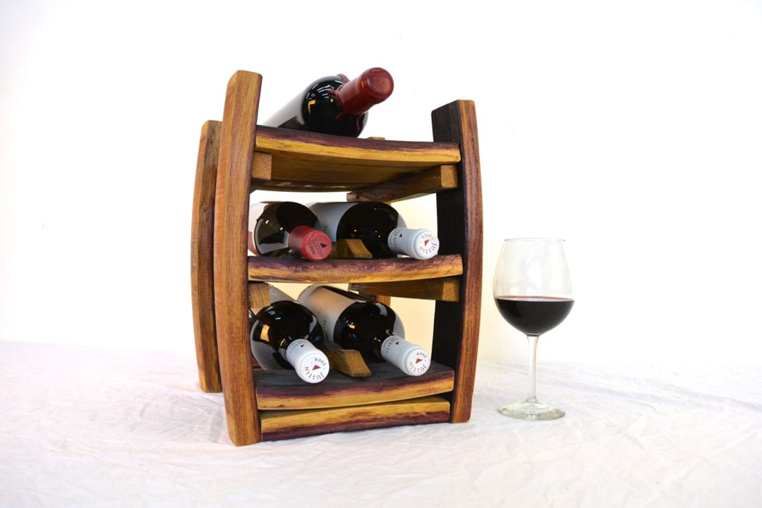Mini Wine Rack Corsica Made With Retired California Wine Barrels 100% ...
