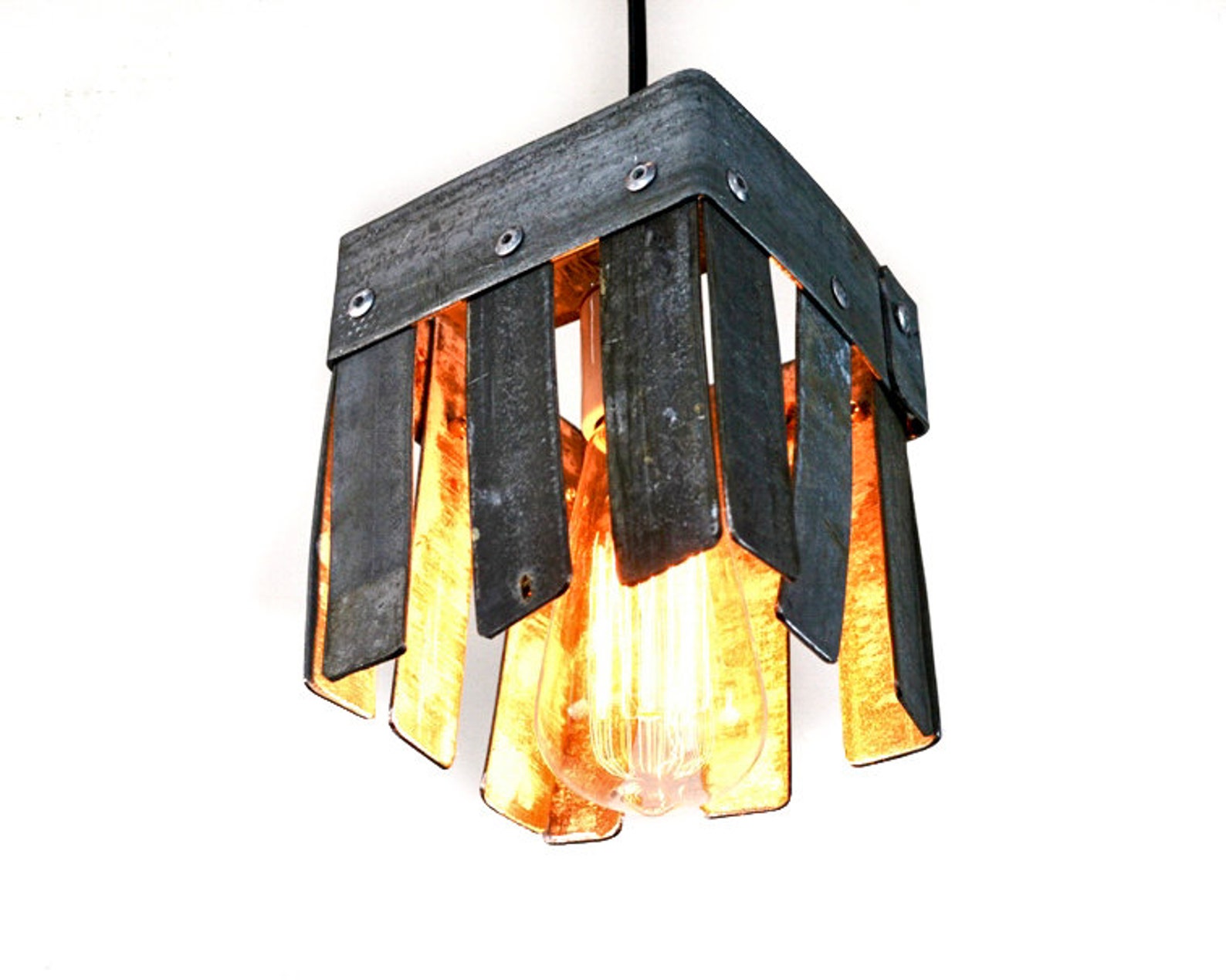 Wine Barrel Pendant Light Hexahedron Made From Retired - Etsy