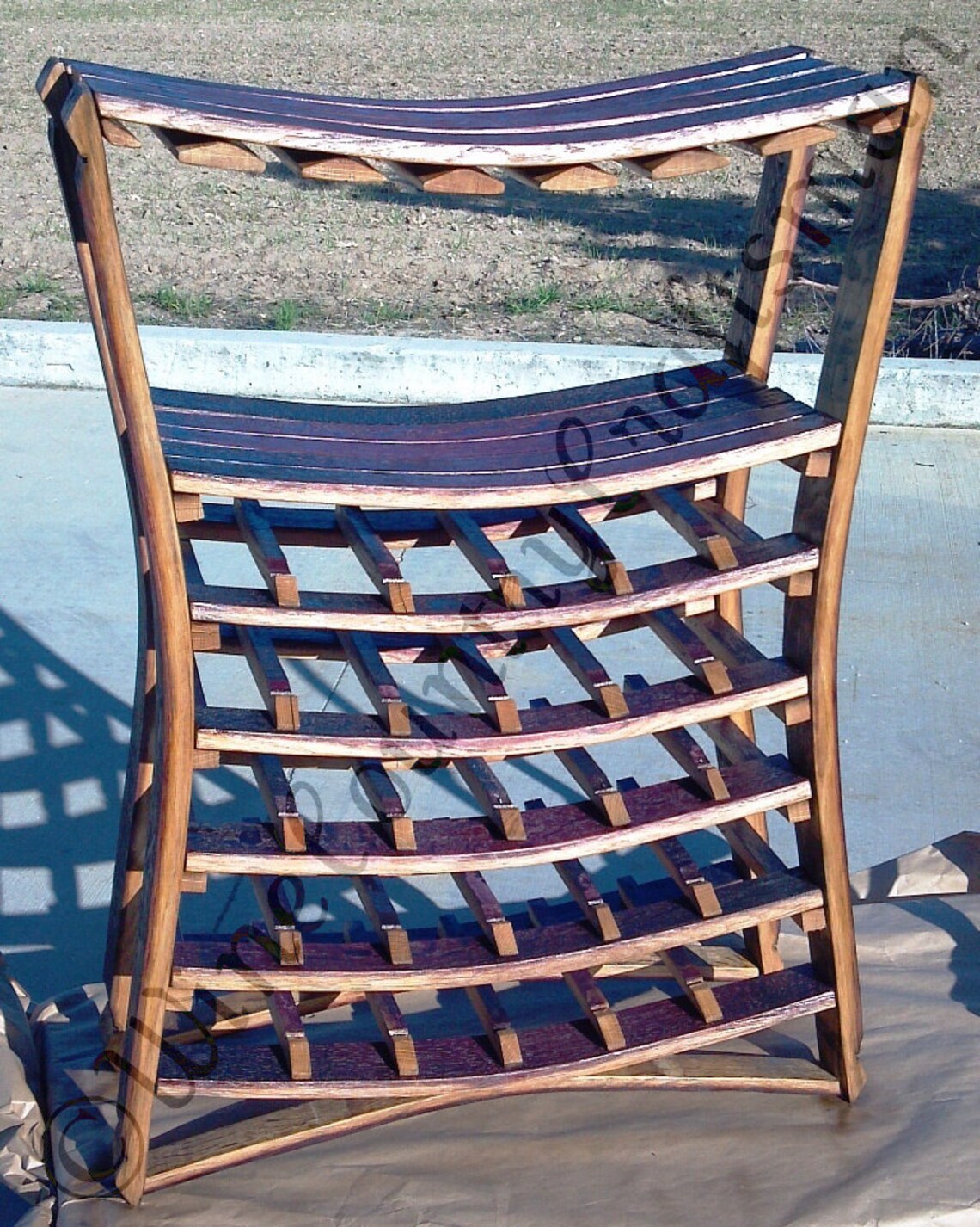 Large Wine Barrel Wine Rack Chianti Made From Retired Napa | Etsy