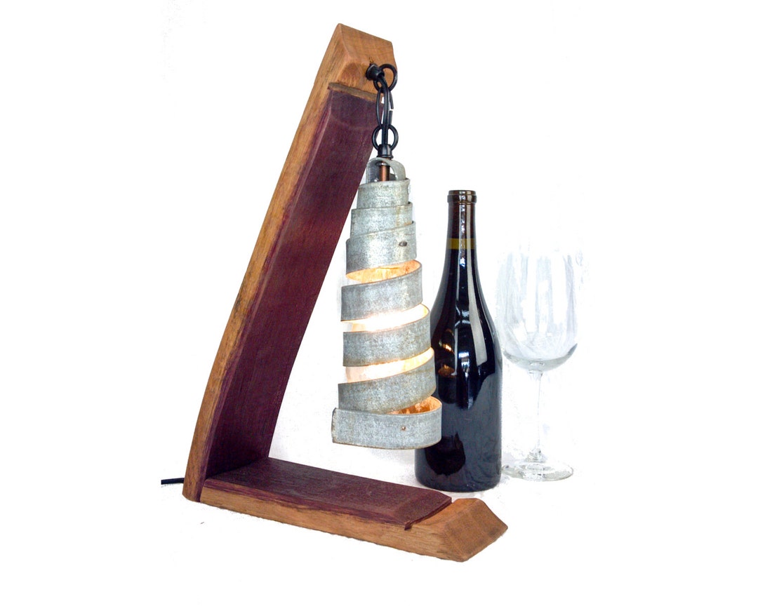 Wine Barrel Desk Lamp Studioso Made From Retired Napa California Wine ...