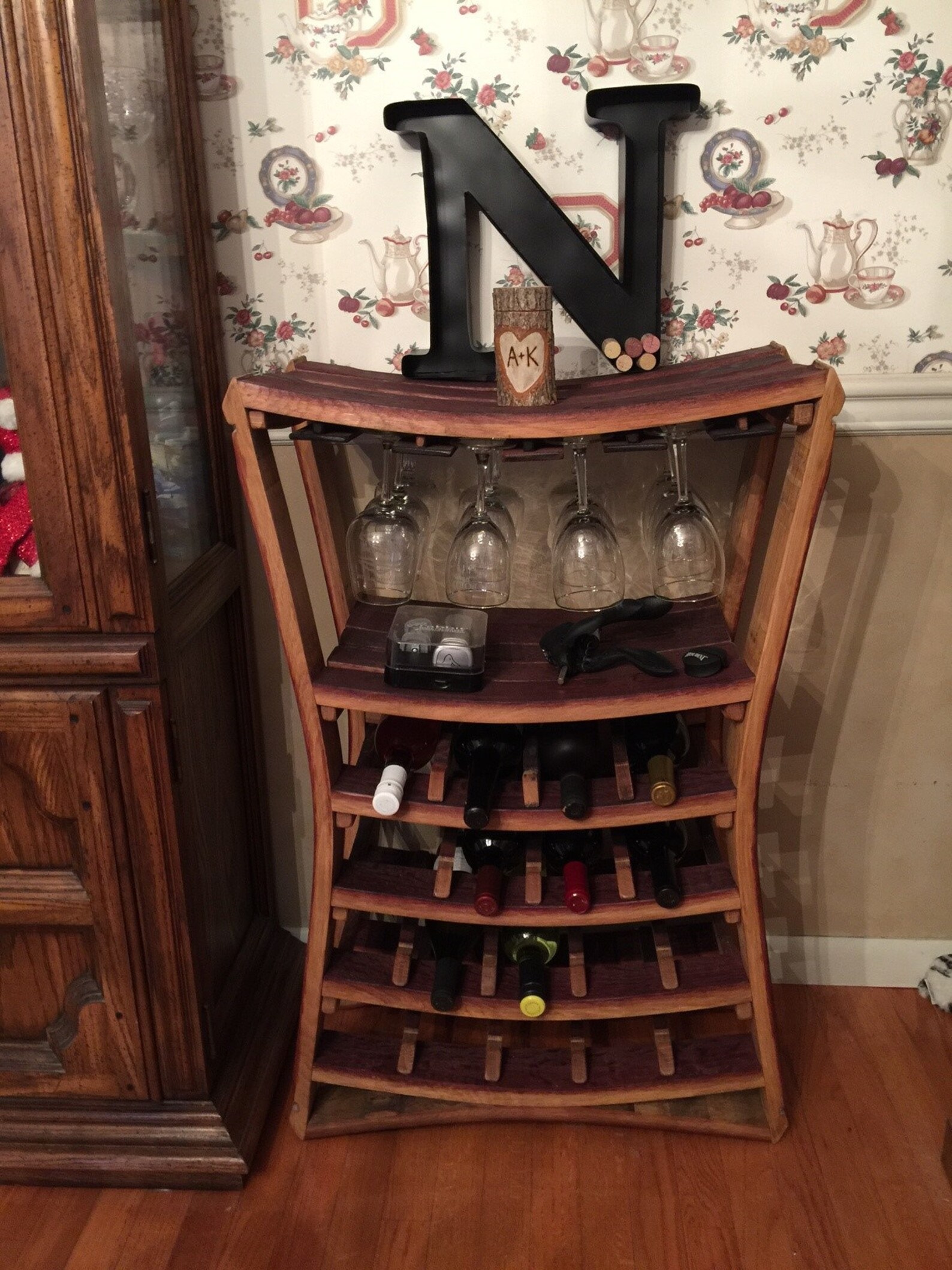 Large Wine Barrel Wine Rack Chianti Made From Retired Napa - Etsy