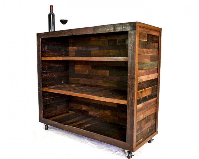 Wine Barrel Stave Bar or Hostess Stand Arnold Extended - Etsy