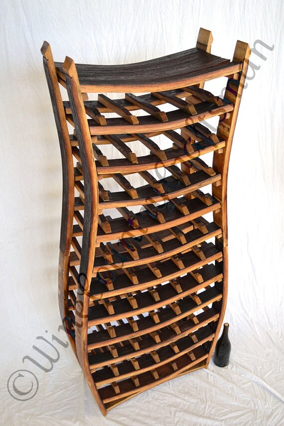 Large Wine Rack Curvaceous Made from retired | Etsy