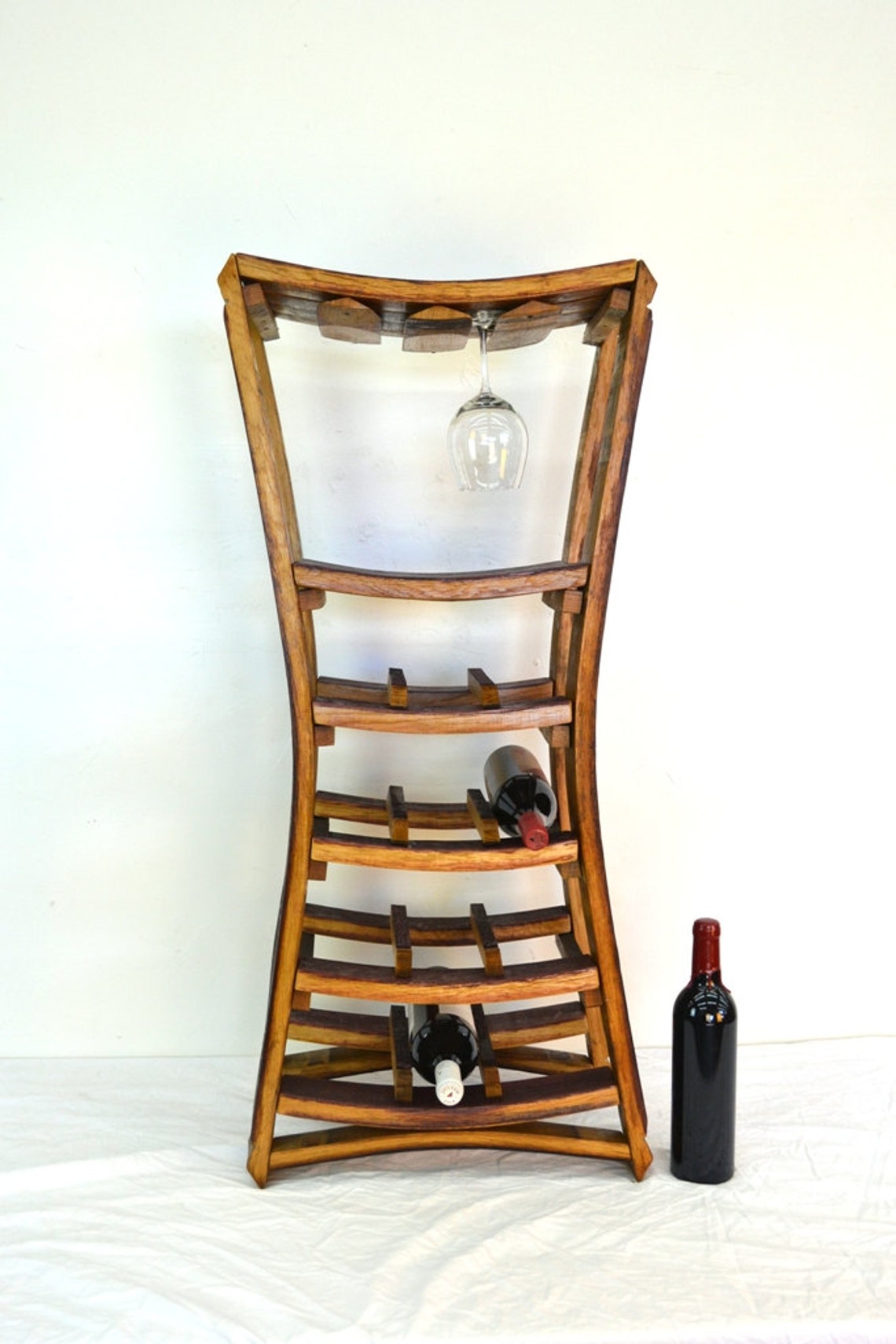 Large Narrow Wine and Glass Rack Estrecho Made From - Etsy