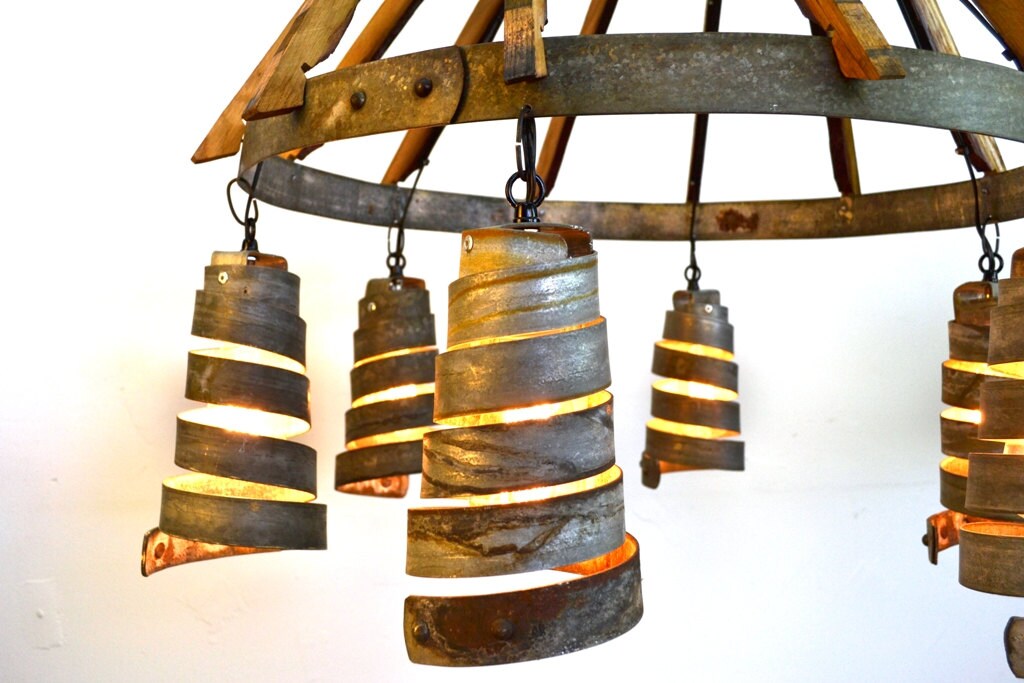 Barrel Ring & Stave Chandelier Fascino Made From Retired - Etsy