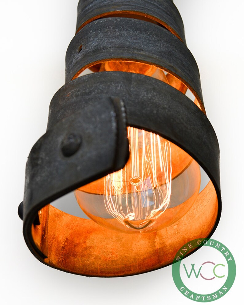 Wine Barrel Head Ceiling Light tripoli Made From | Etsy