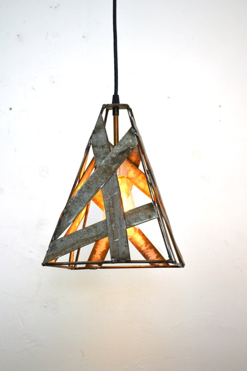 Wine Barrel Pendant Light Brushfire Made from salvaged | Etsy
