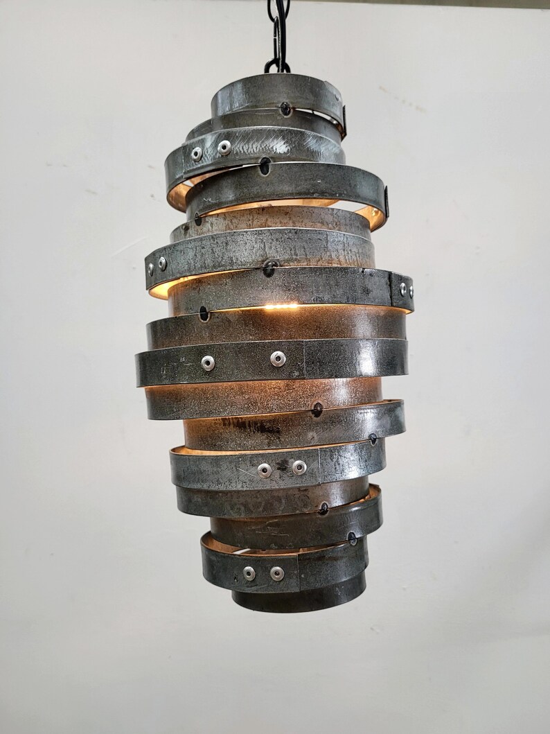 Wine Barrel Ring Pendant Light Kukka Made From Retired - Etsy