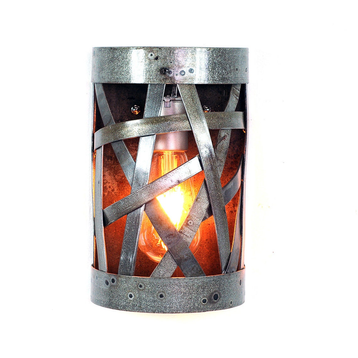 Wine Barrel Wall Sconce Kapi Made From Retired California - Etsy