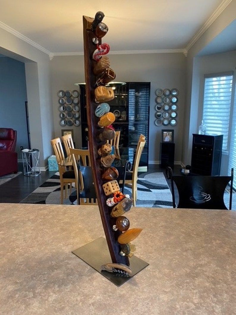 Wine Bottle Stopper Display Baton Made From Reclaimed - Etsy
