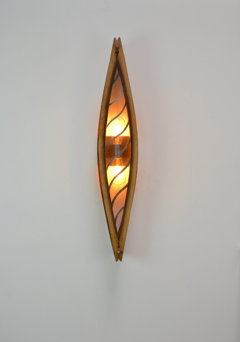 Wine Barrel Wall Sconce Parpella Made From Retired - Etsy