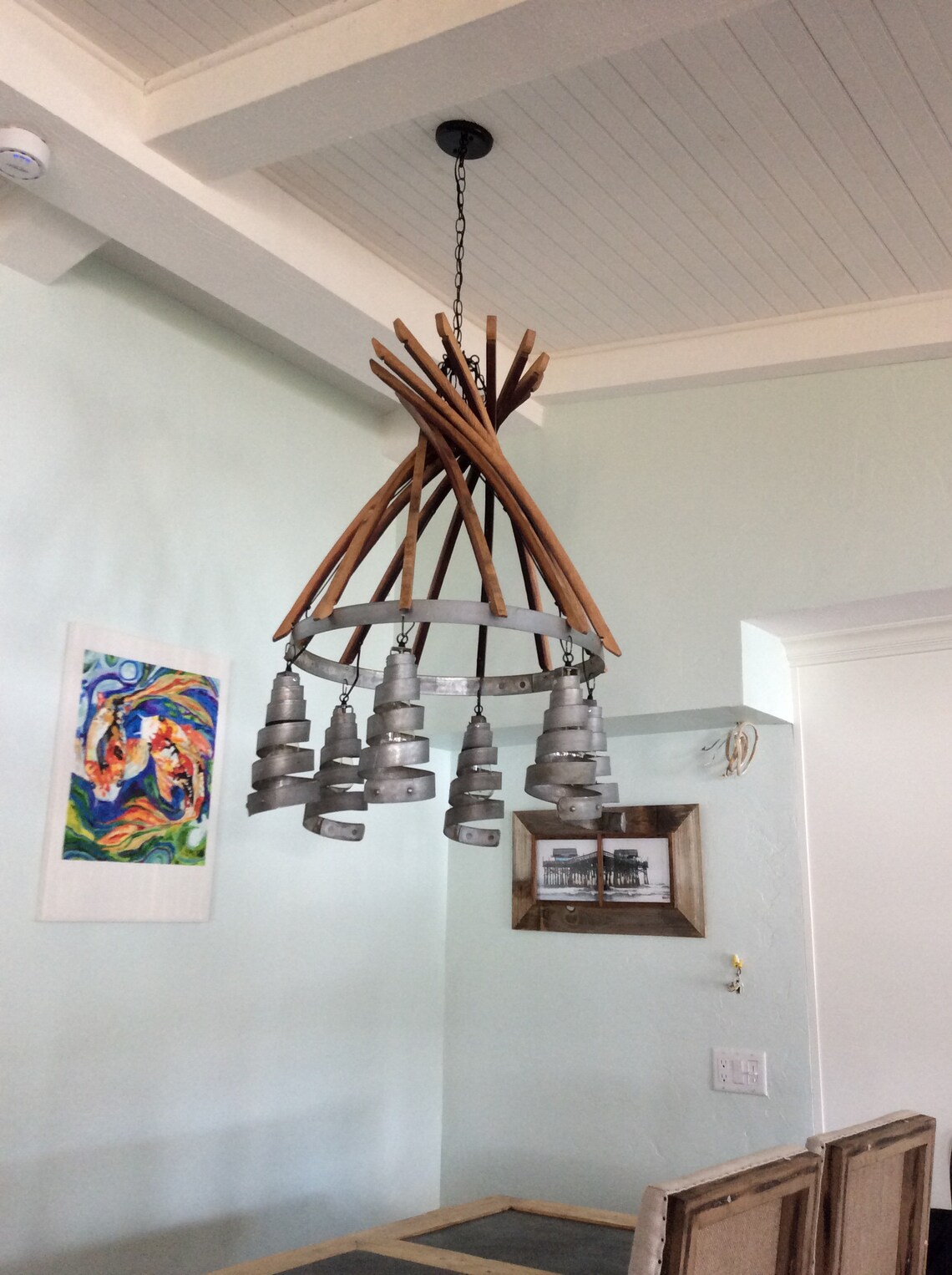 Barrel Ring & Stave Chandelier Fascino Made From Retired - Etsy