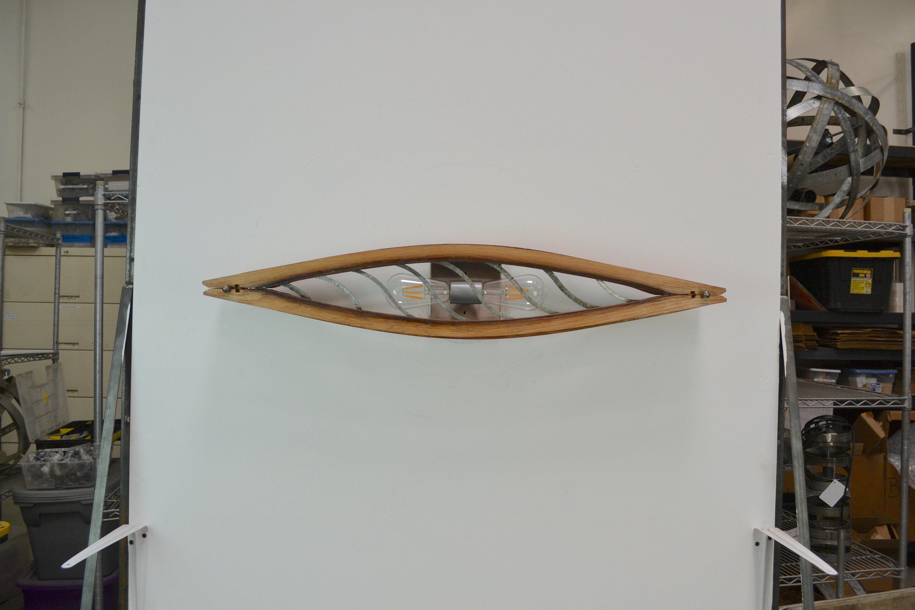 Wine Barrel Wall Sconce Parpella Made From Retired | Etsy