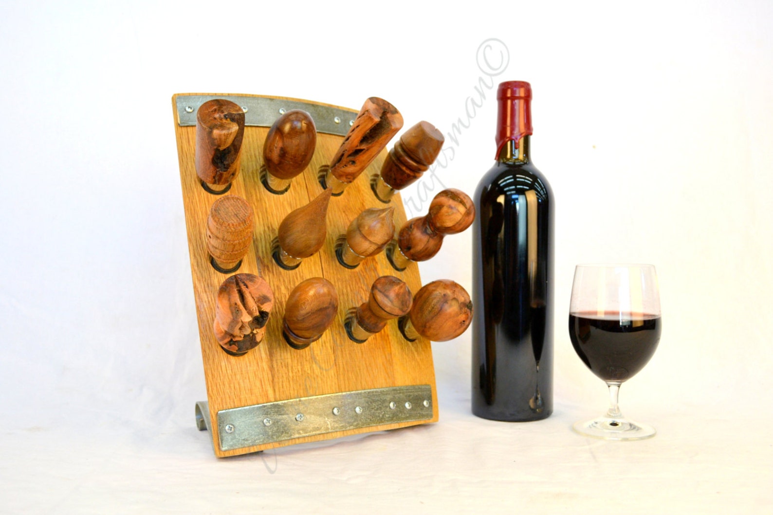 Wine Bottle Stopper Display Vintner's Dozen 2 Made - Etsy