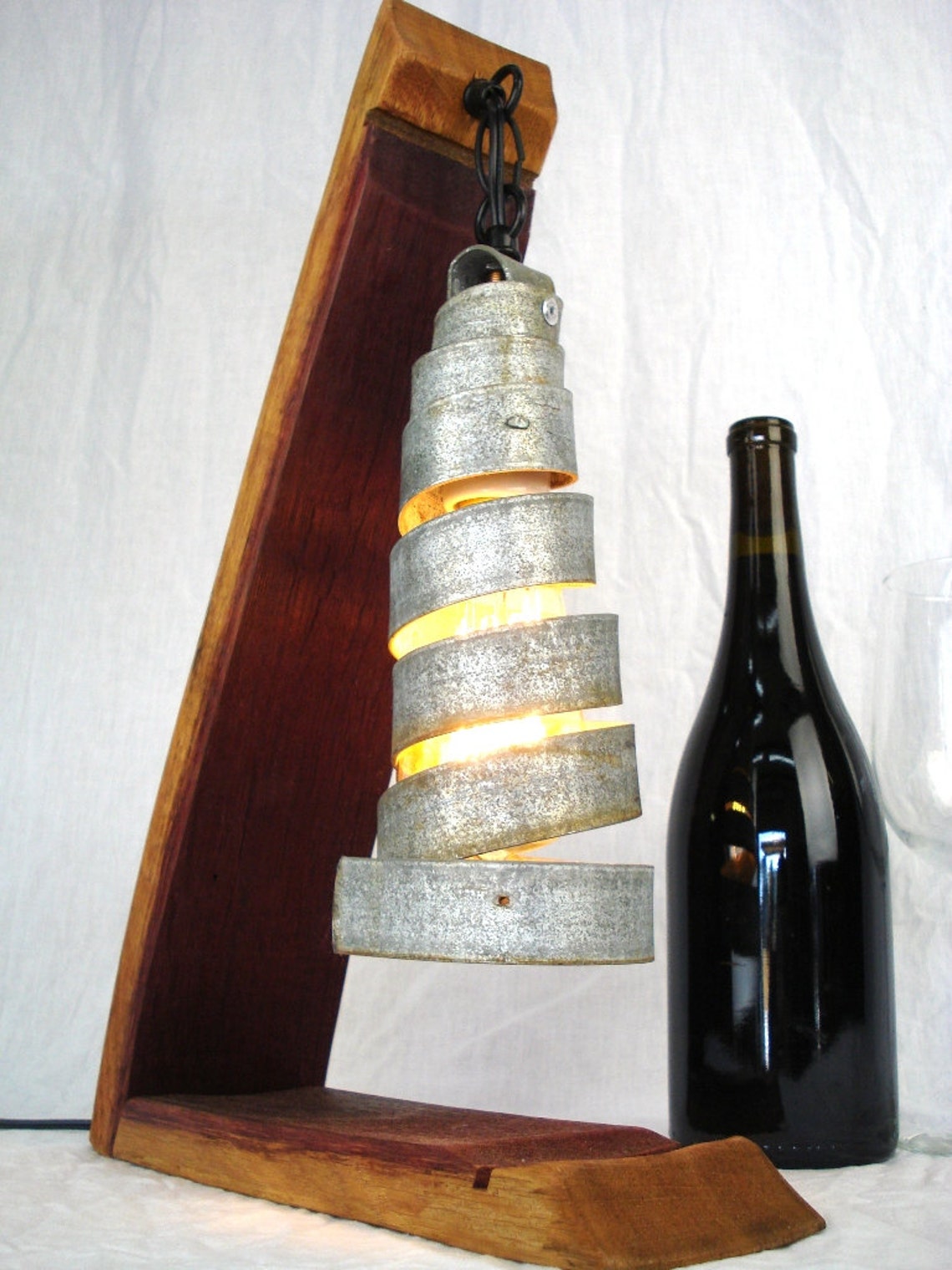 Wine Barrel Desk Lamp Studioso Made From Retired Napa - Etsy